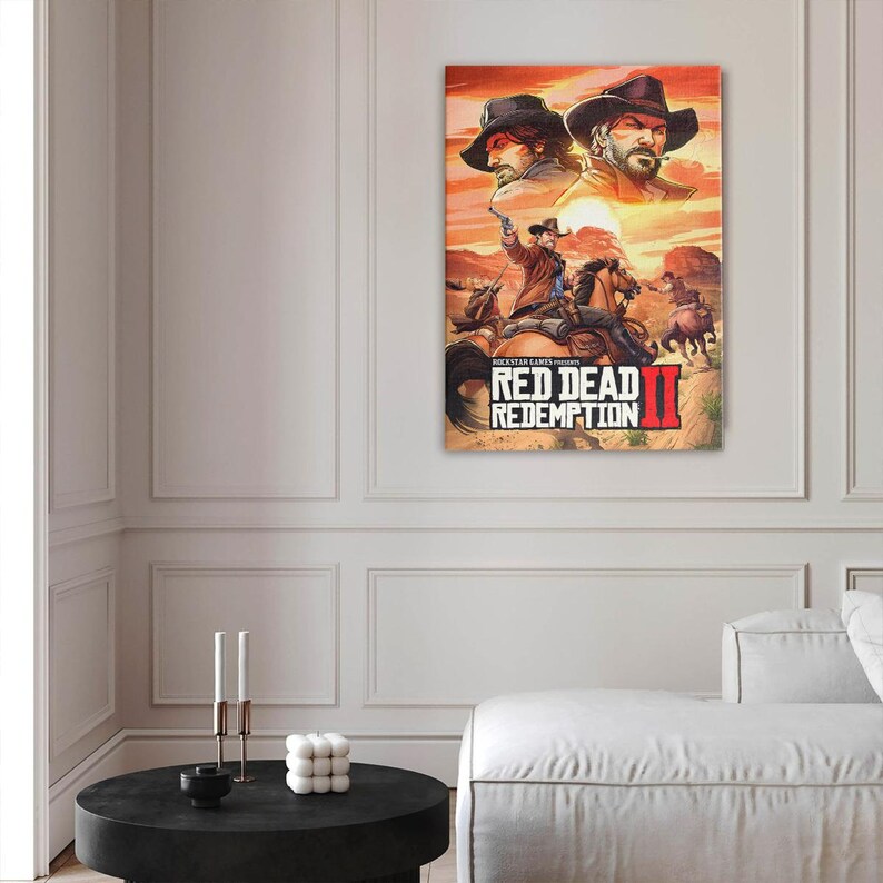 Red Dead Redemption 2 Comic Canvas, Arthur Morgan Poster, John Marston ...