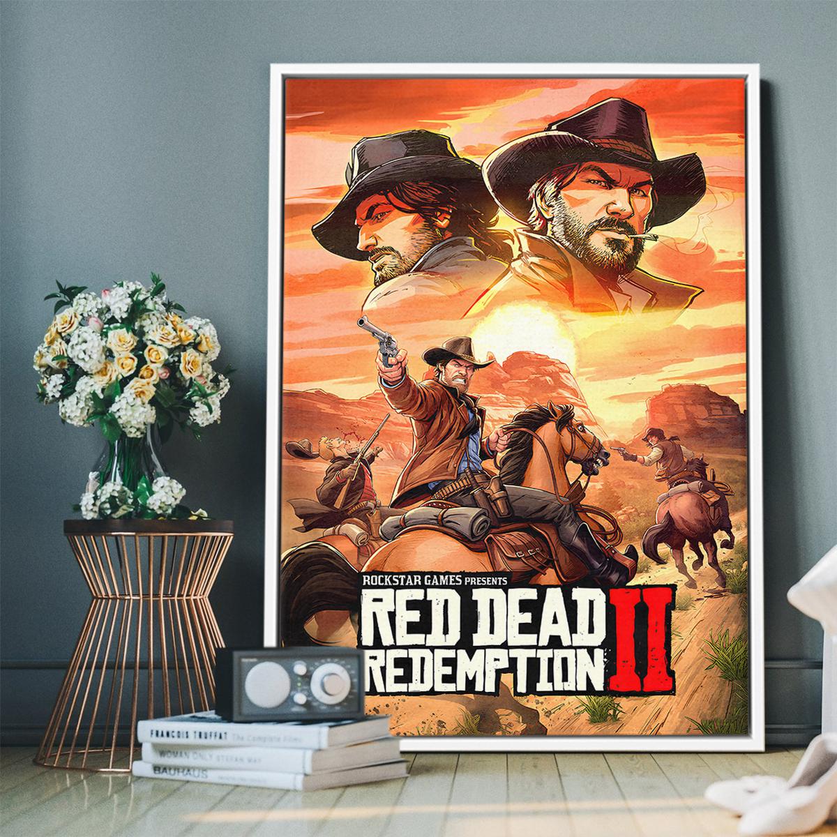 Red Dead Redemption 2 Comic Canvas, Arthur Morgan Poster, John Marston ...