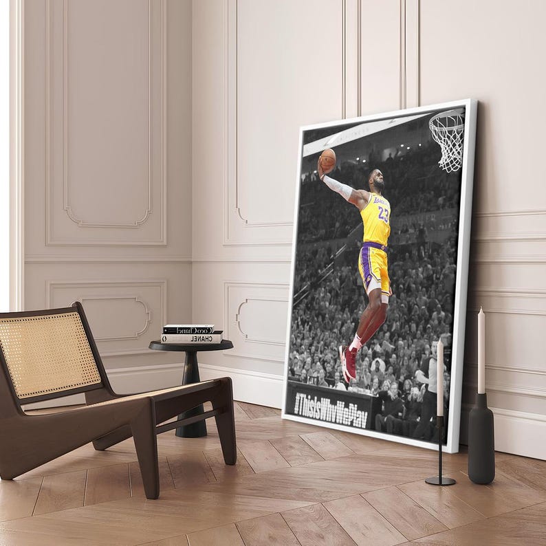 Lebron James Canvas Wall Art, Lebron James Poster, Lebron James Print ...