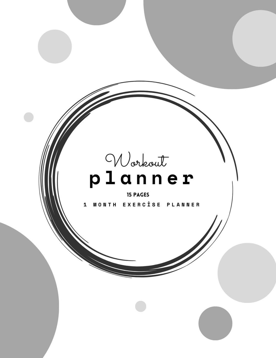 Workout Planner Exercise List Weekly Planner Sports Planner Monthly ...