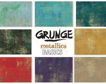 Grunge Metallic Fabric - Etsy