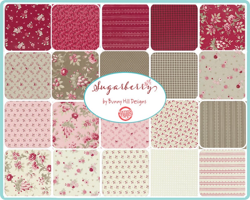 Sugarberry by Bunny Hill Designs, Fabric bundle SBVER.2 - 20 pieces