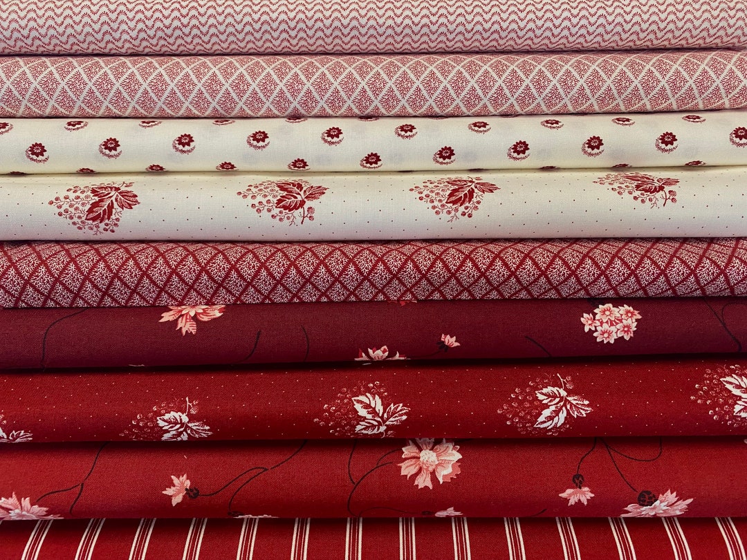 Red and White Gatherings by Primitive Gatherings for Moda Fabrics ...