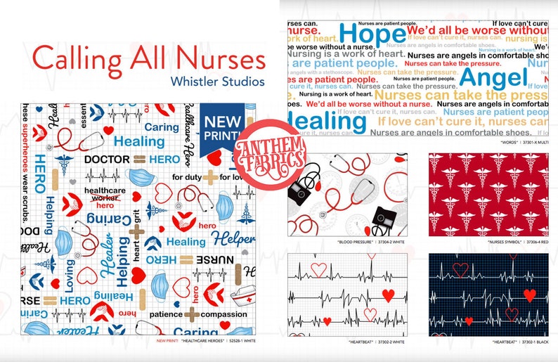Calling All Nurses by Windham Fabrics Healthcare Healing | Etsy