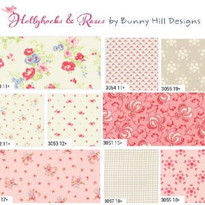Hollyhocks and Roses by Bunny Hill Designs, Fabric Bundle Fat Quarters, 20 Pieces - Etsy