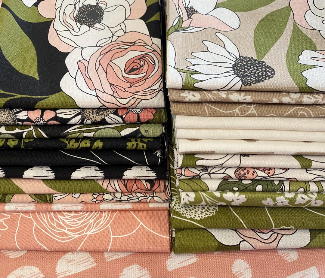Botany by Alli K Designs for Moda Fabrics - Nature Floral Green Pink ...