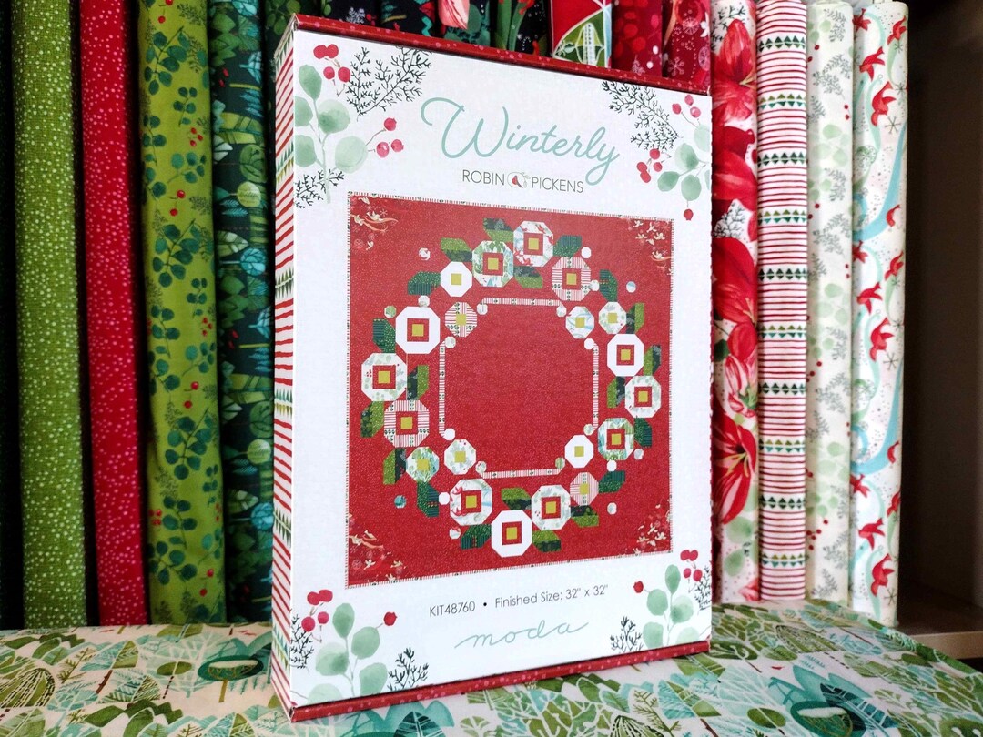 Winterly Little Posy Wreath Quilt Kit - MODA Precut by Robin Pickens ...