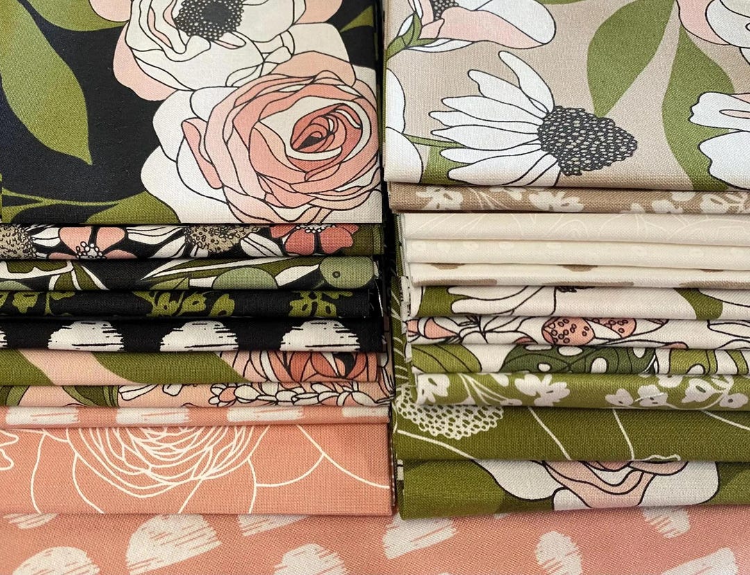 Botany by Alli K Designs for Moda Fabrics - Nature Floral Green Pink ...