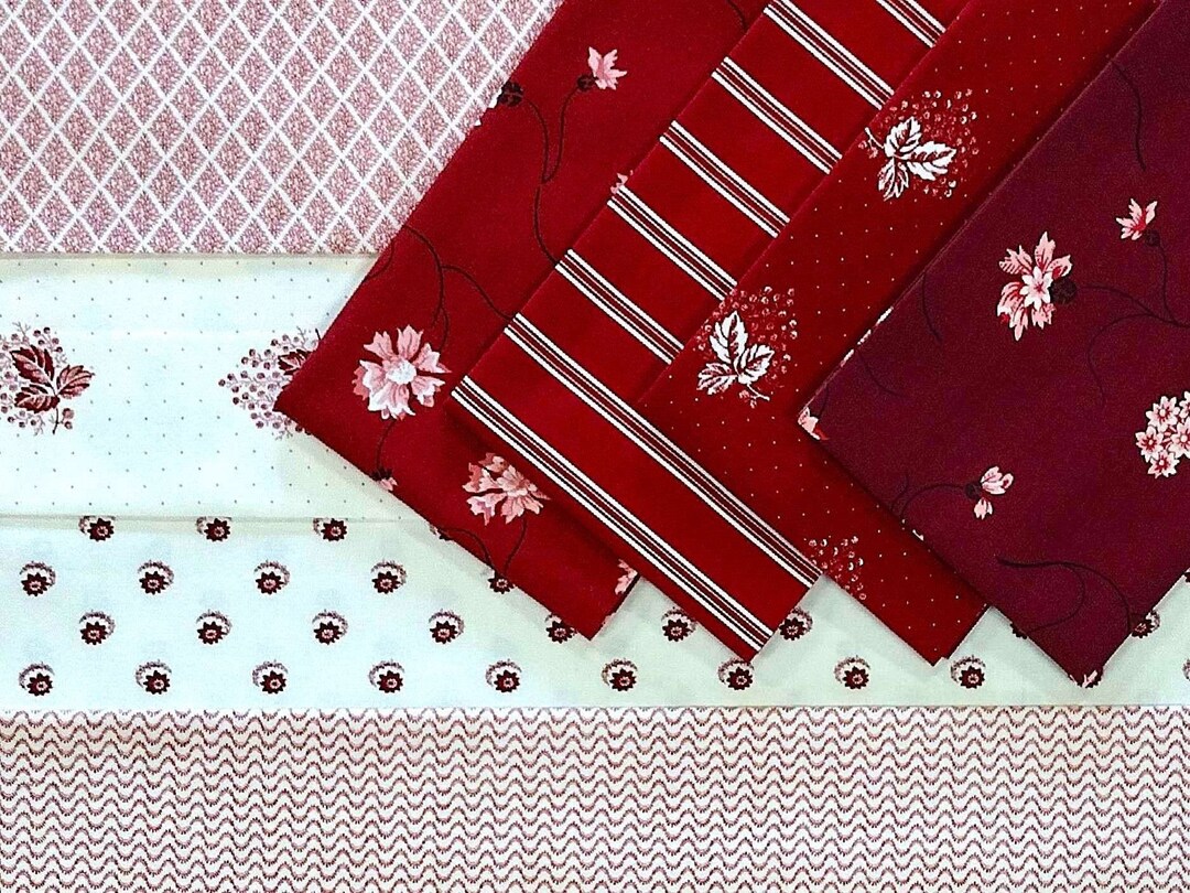Red and White Gatherings by Primitive Gatherings for Moda Fabrics ...