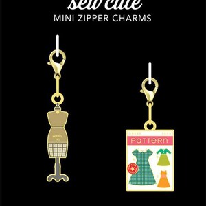 MINI Enamel Sewing Theme Zipper Pulls Charms by Cathe Holden, 2 Count ...