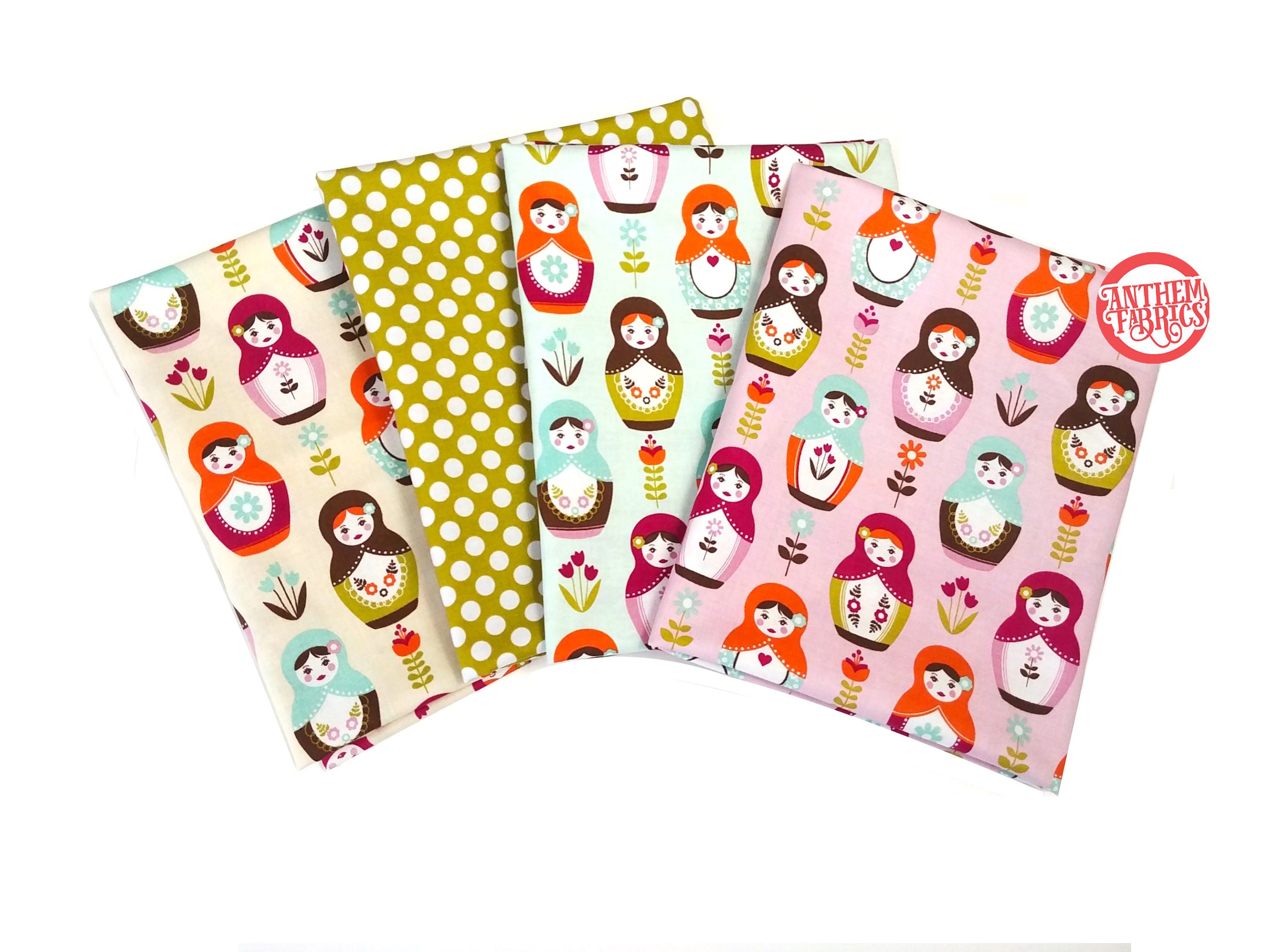 Riley Blake Little Matryoshka, fat quarters bundle of 4