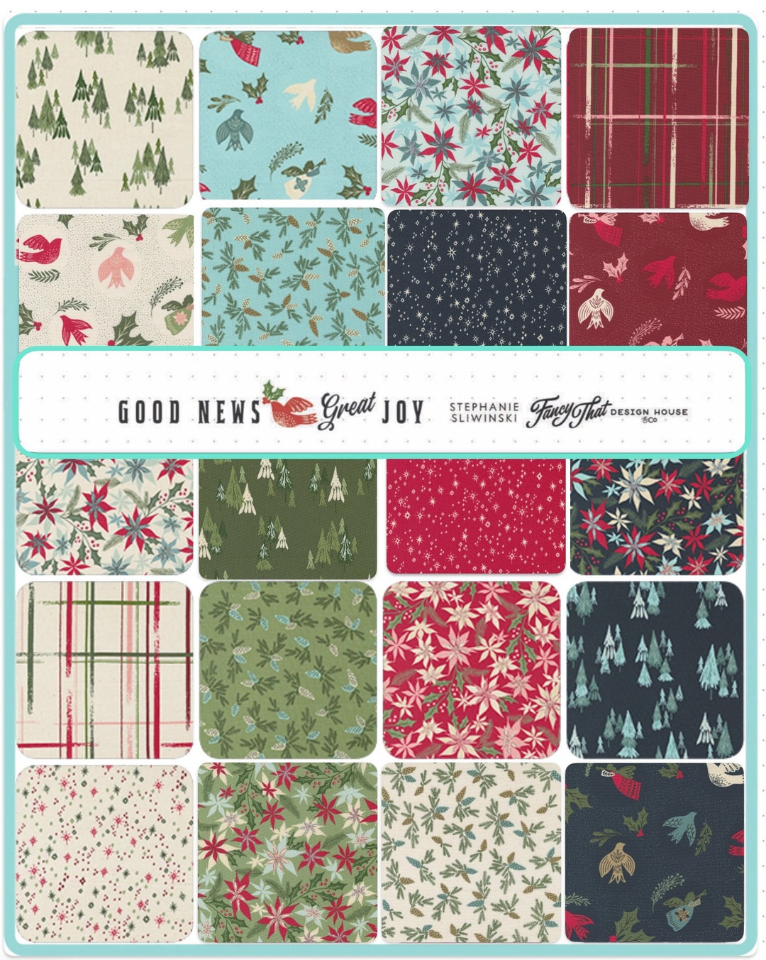 Good News Great Joy Christmas 2023 Holiday MODA Fabrics, 20 Pieces ...
