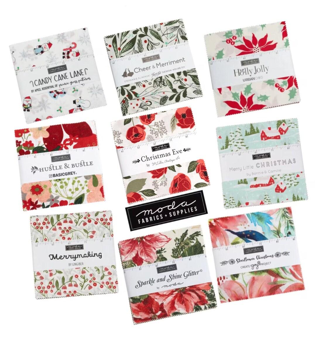 Christmas Charm Packs From Moda Fabrics Precuts Charm Pack, 42 Pieces ...