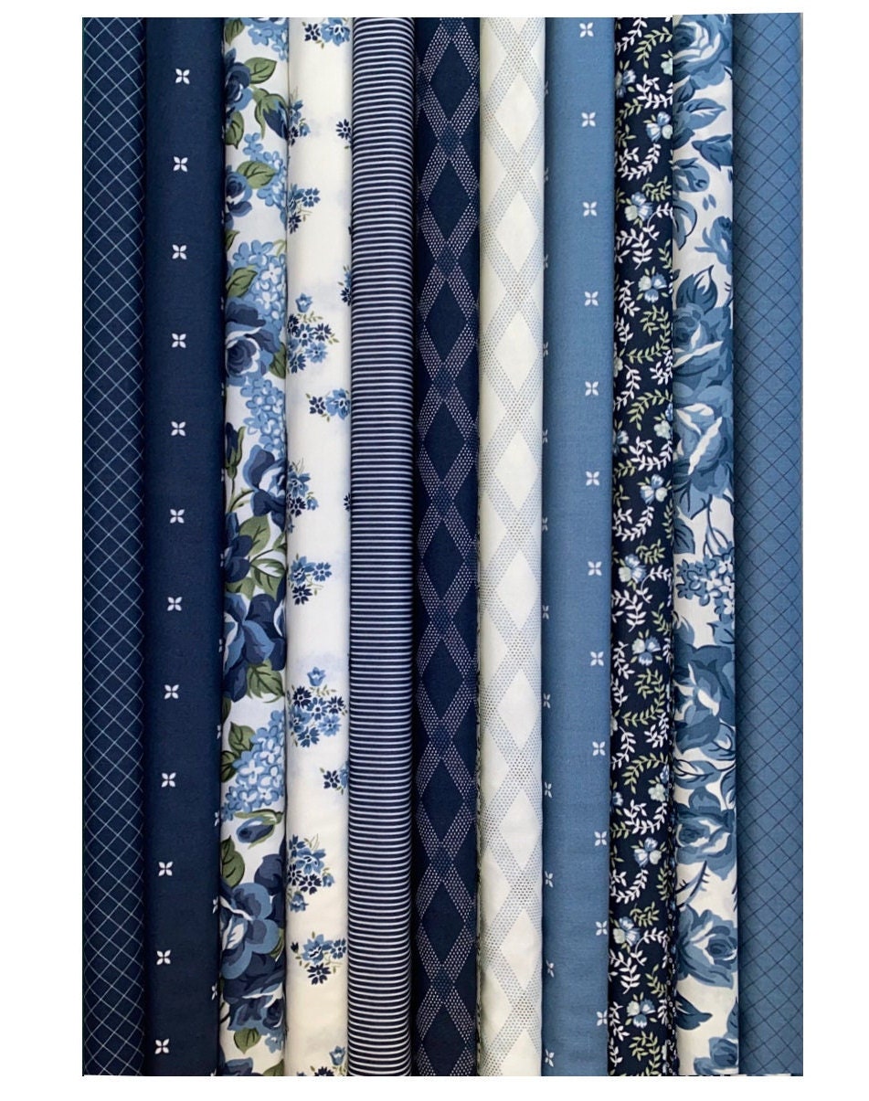 SUNNYSIDE by Camille Roskelley for Moda, Fabric bundle - green blue ...