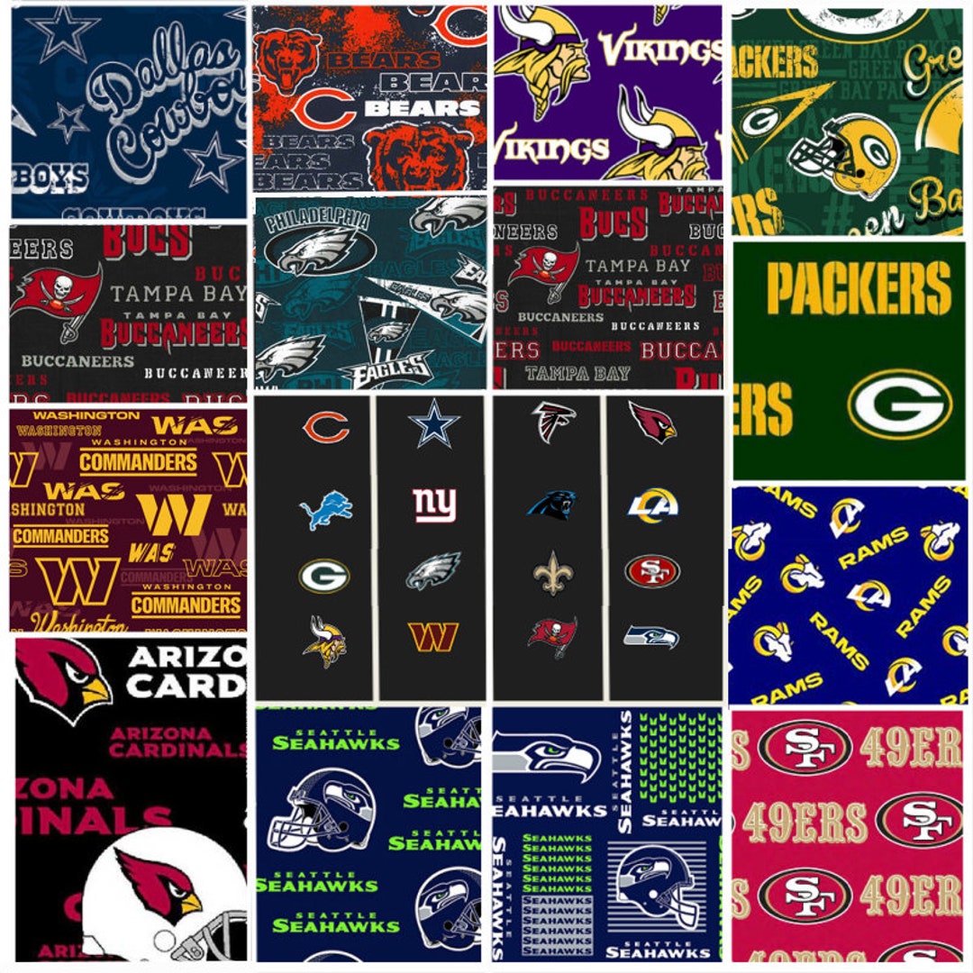 NFL Football NFC Teams - Licensed Fabric 100% Cotton - Select a Length ...
