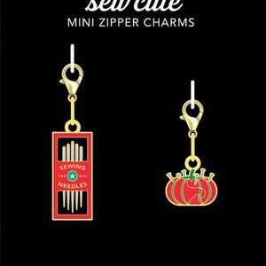 MINI Enamel Sewing Theme Zipper Pulls Charms by Cathe Holden, 2 Count ...