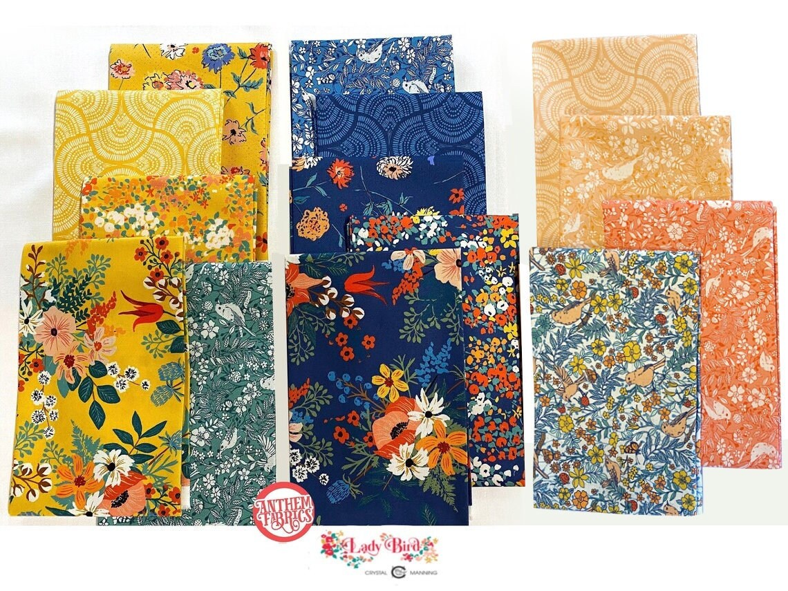 Lady Bird Fat Quarters 14 fat quarters - by Crystal Manning for Moda ...