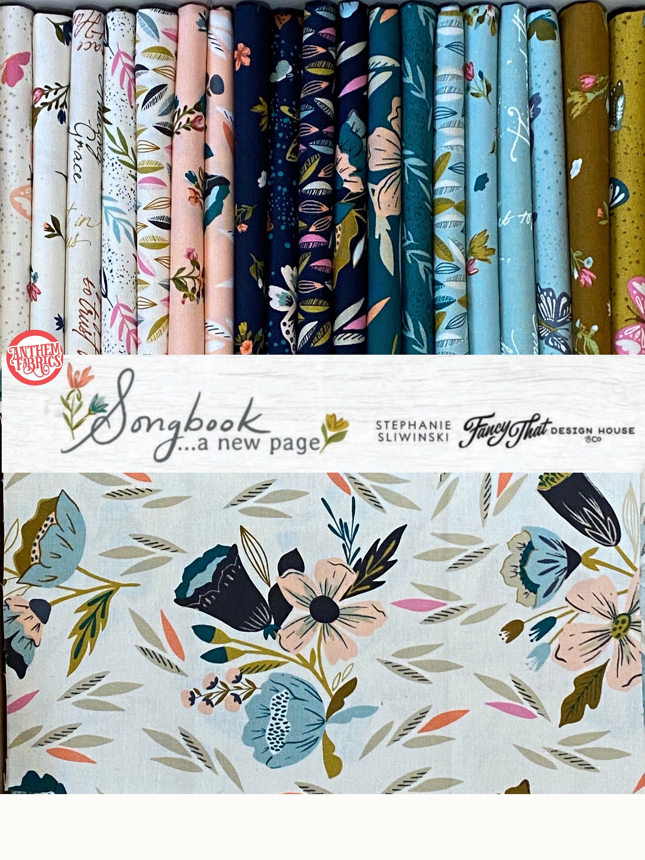 Songbook New Page fabric by Moda ~ 20 pieces with panel option