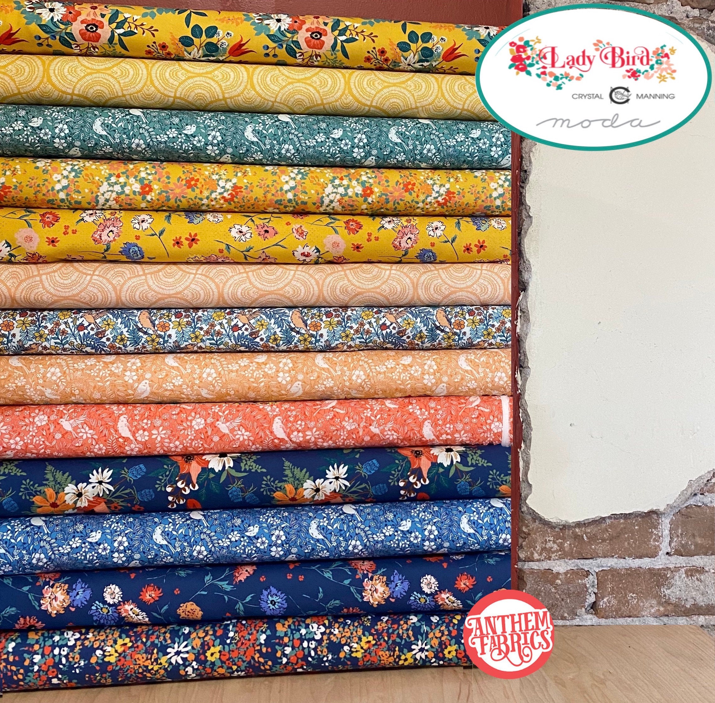 Lady Bird Fat Quarters 13 fat quarters - by Crystal Manning for Moda ...