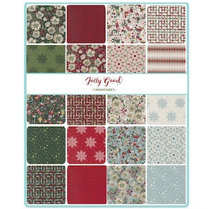 Basic Grey Jolly Good Holiday Christmas Fabric Bundle, 20 Pieces - Etsy