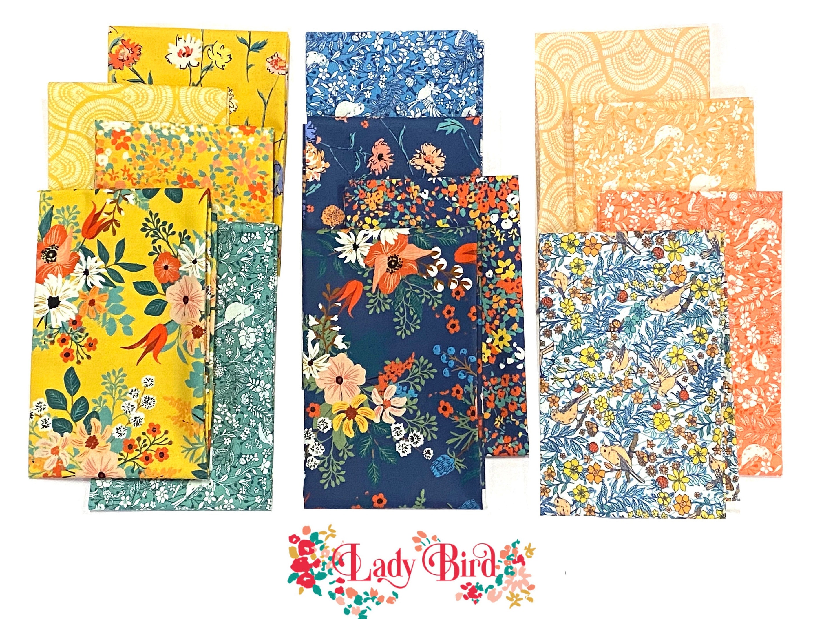 Lady Bird Fat Quarters 13 fat quarters - by Crystal Manning for Moda ...