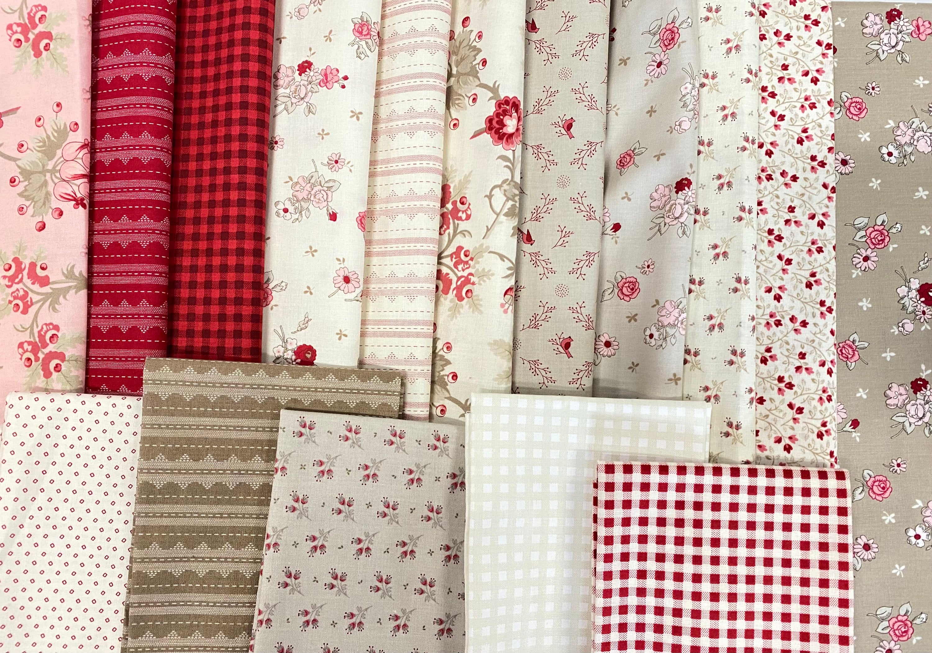 Sugarberry by Bunny Hill Designs, Fabric bundle fat quarters, 16 pieces