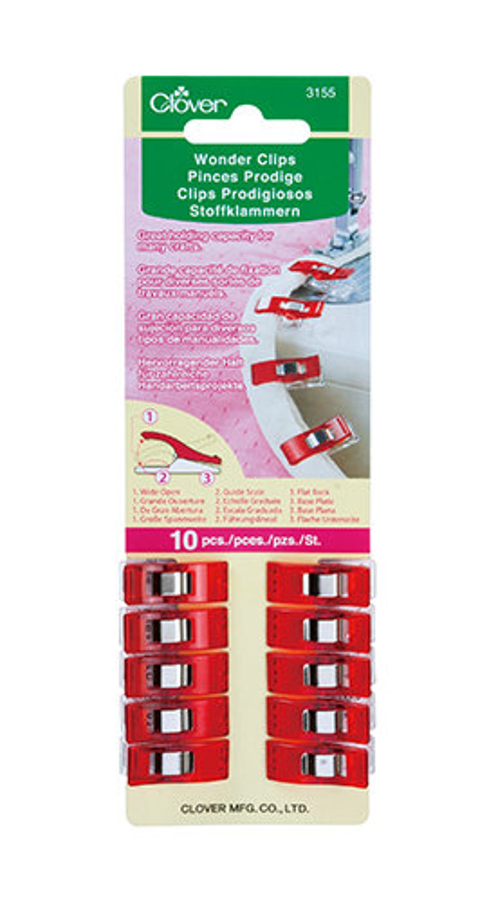 Wonder Clips by Clover Japan - 10 Pieces - 1/2" Inch - Assorted Colors ...