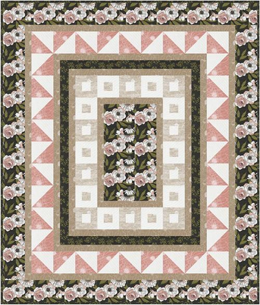 Framed Flora Quilt Kit Featuring Botany by Alli K for Moda Fabrics ...