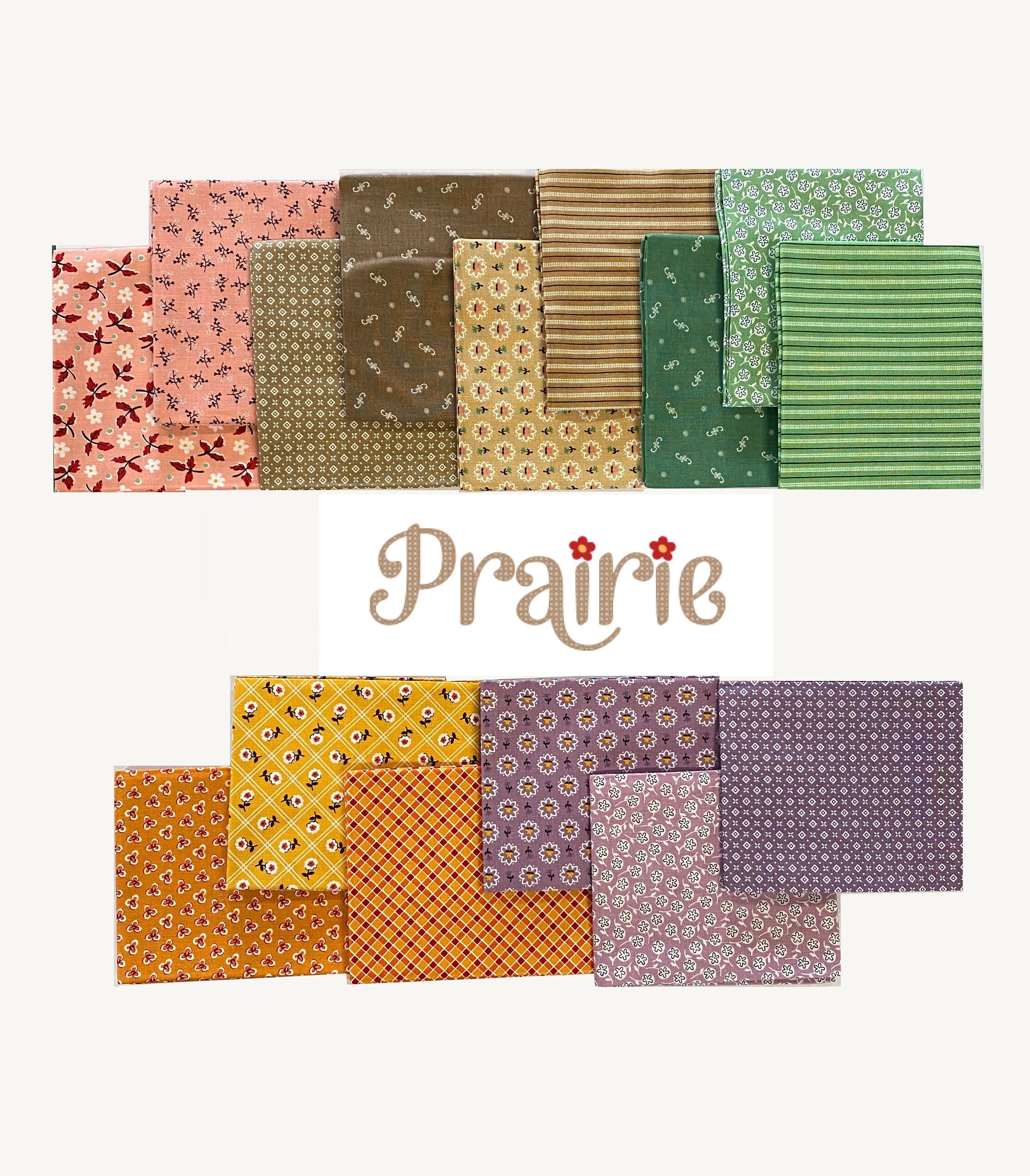 Prairie Fabric Bundle by Lori Holt for Riley Blake Designs - 15 Fat ...