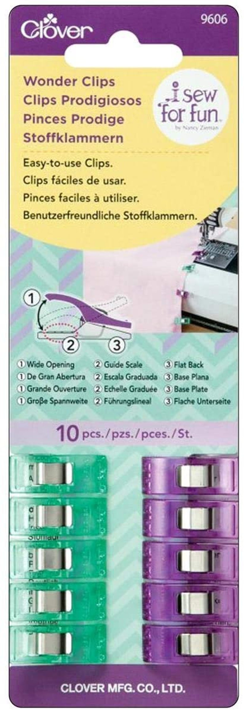 Wonder Clips by Clover Japan - 10 Pieces - 1/2" Inch - Assorted Colors ...