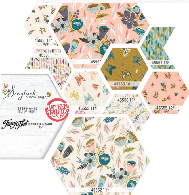 Songbook New Page fabric by Moda ~ 18 pieces with panel option