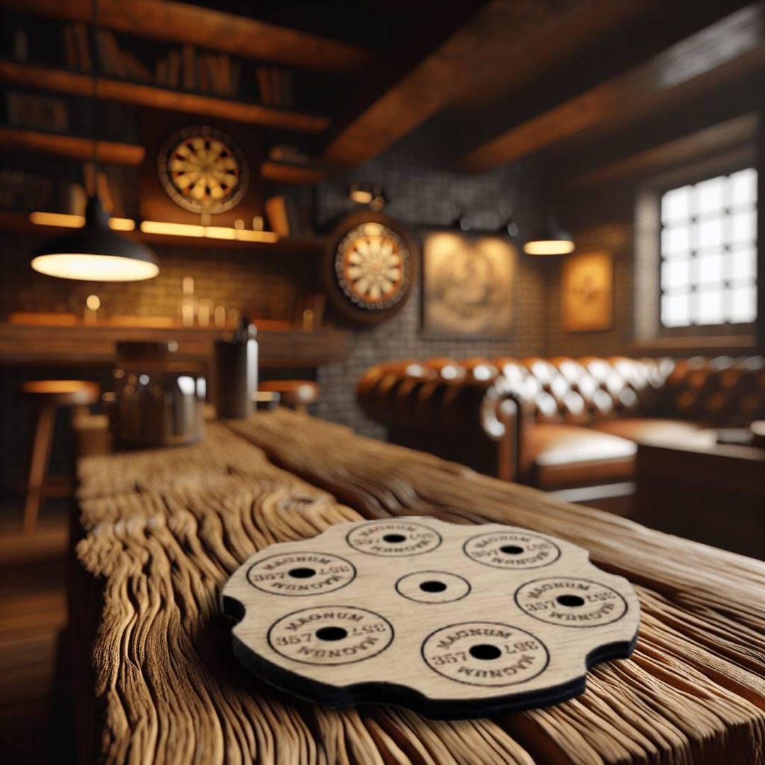 Wooden 357 Magnum Revolver Coasters, Coasters, Revolver, Drinkware ...