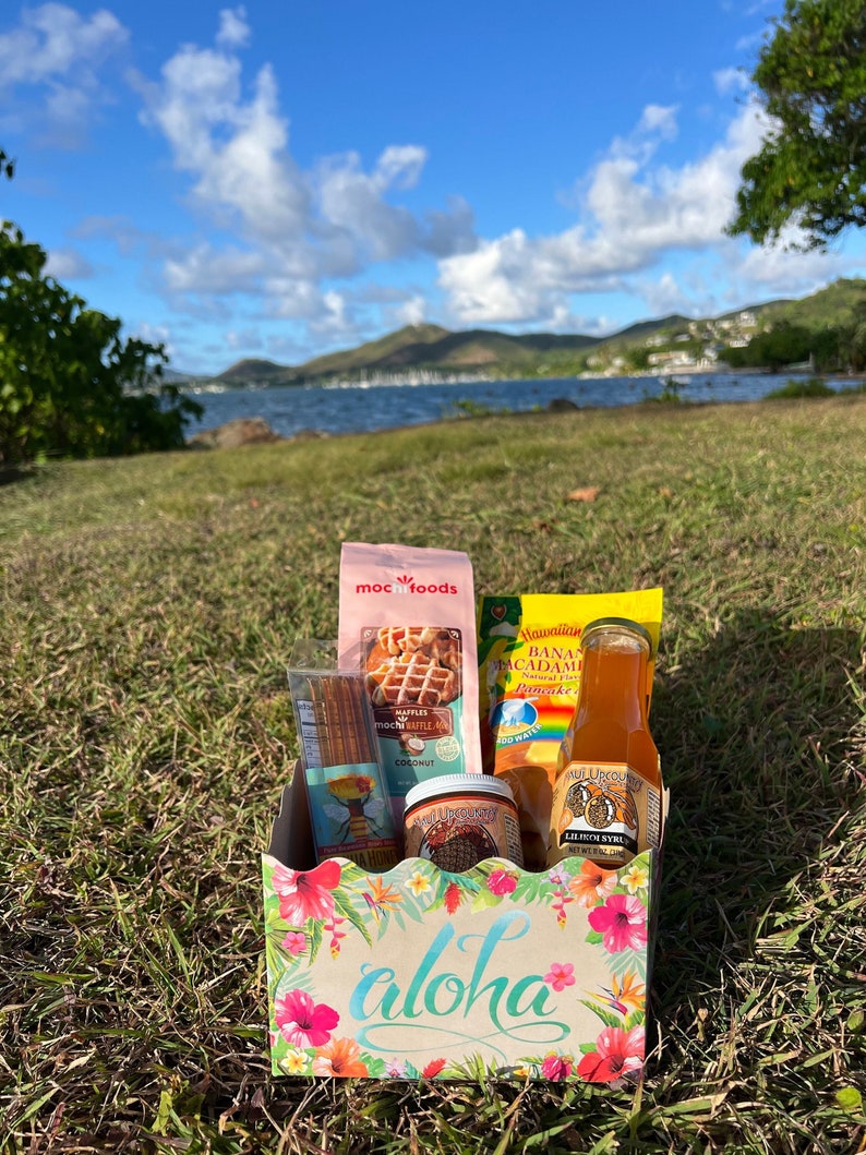 Breakfast Luau Hawaiian Gift Box • Birthday Gift Box • Care Package ...