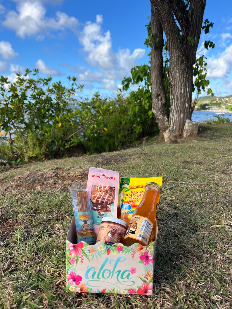 Breakfast Luau Hawaiian Gift Box • Birthday Gift Box • Care Package ...
