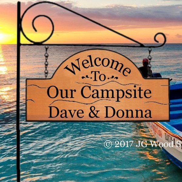 Wood Campsite Sign - Etsy