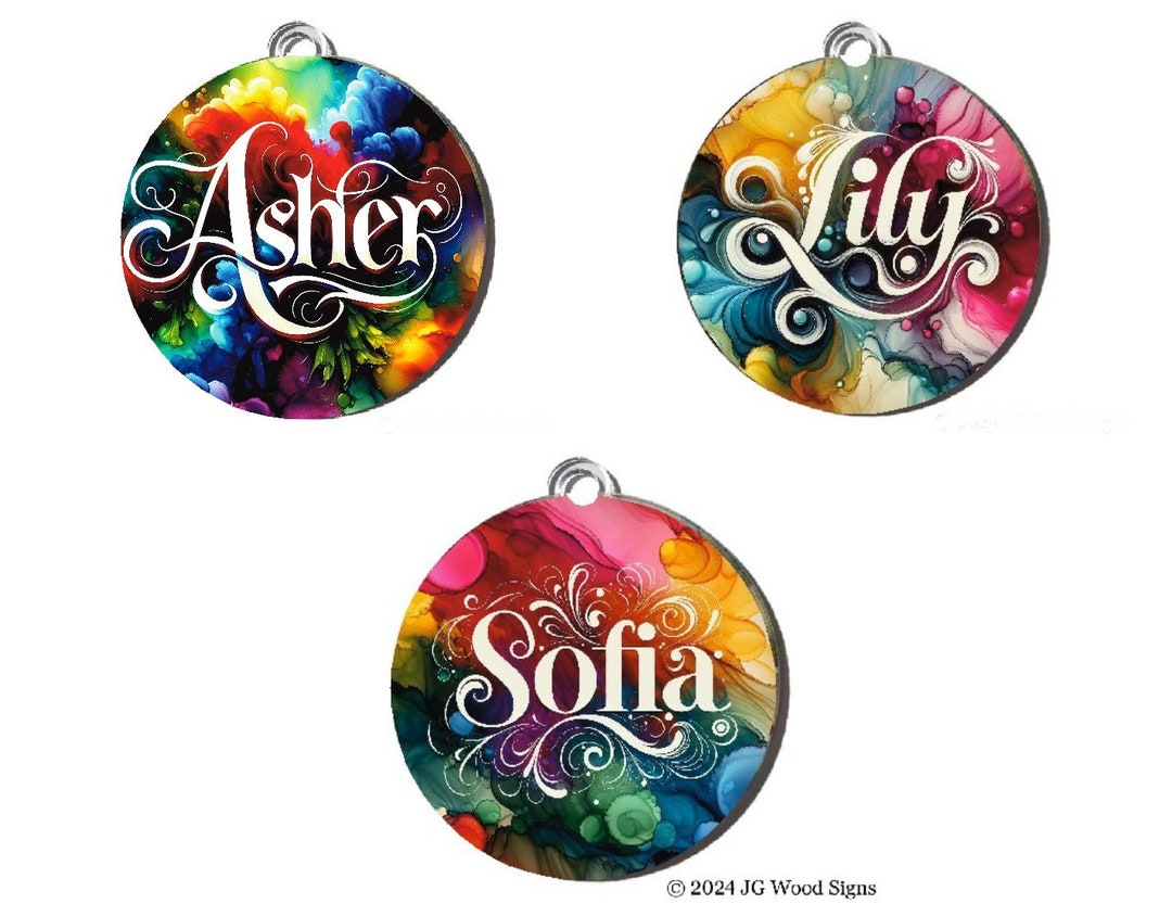 Personalized Name Acrylic Ornament Stocking Stuffer Amazing Color ...