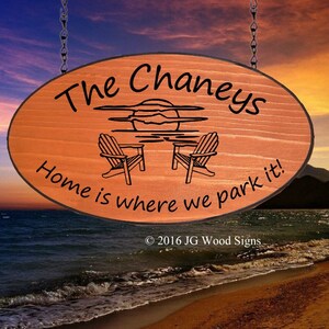 Personalized RV Sunset Beach Signs Cottage Cabin Getaway | Etsy