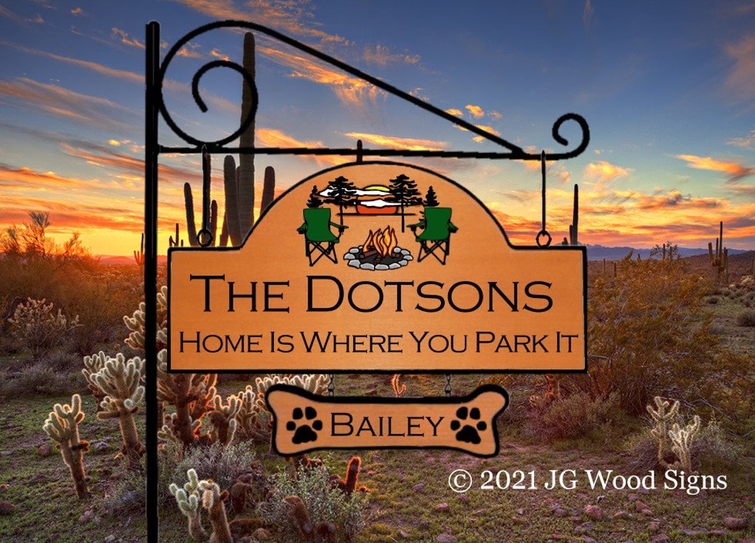 Custom Lake House Wood Camping Signs Etsy W Sign Holder Opt RV ...