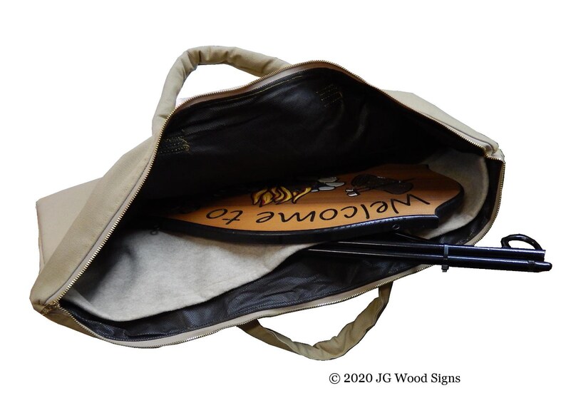 Camping Sign Holder Stand Carry Bag for Sign Post JG Wood - Etsy