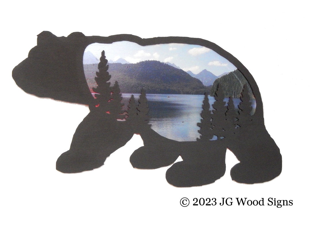 Rustic Cabin Wood Wall Hanging Shells UV Print Etsy Layerd Wood ...