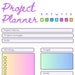 Colorful Project Planner Template - Etsy