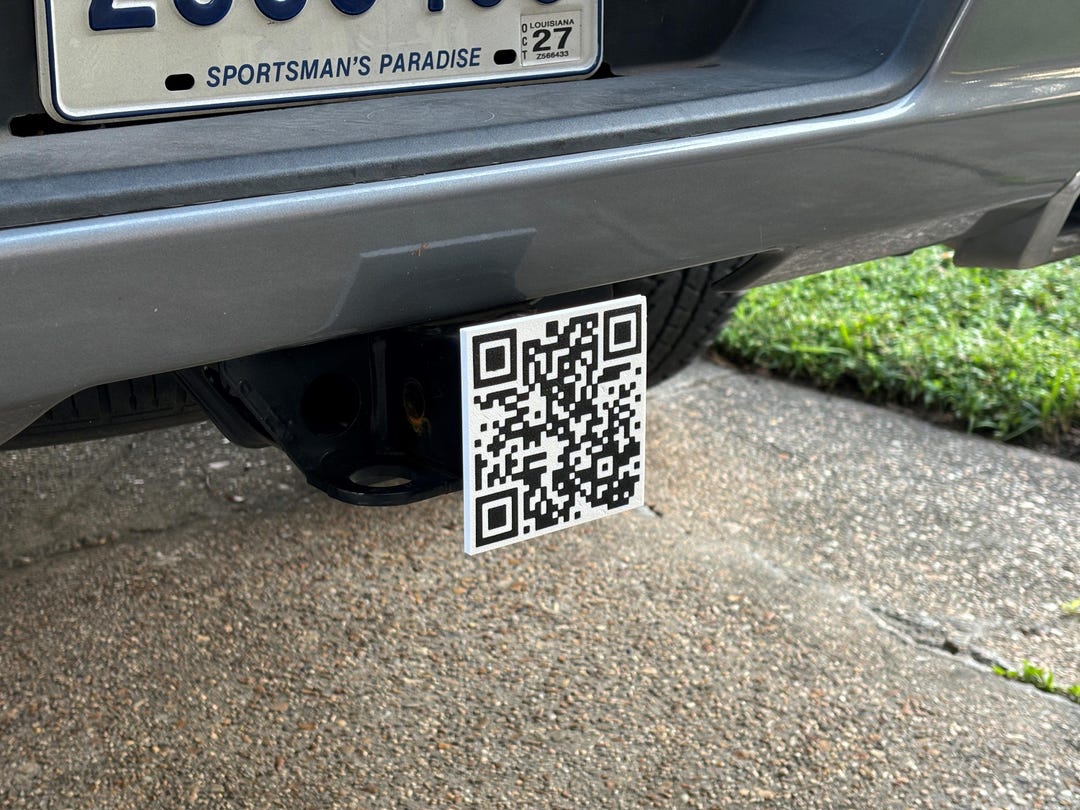 Custom QR Code Advertisement Trailer Hitch Cover - Etsy