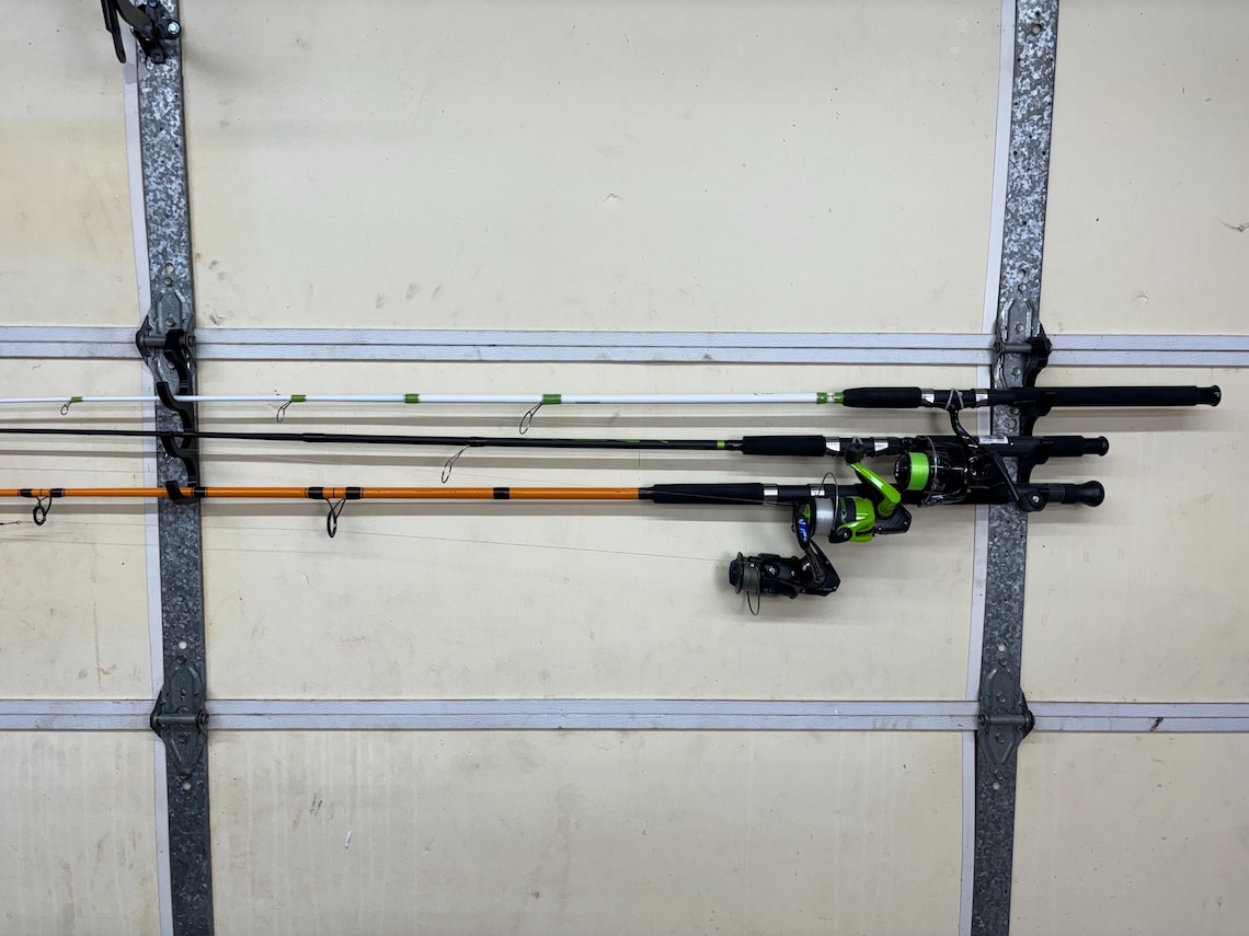 Fishing Pole Rod Garage Door Hanger Holder Rack Easy Installation - Etsy