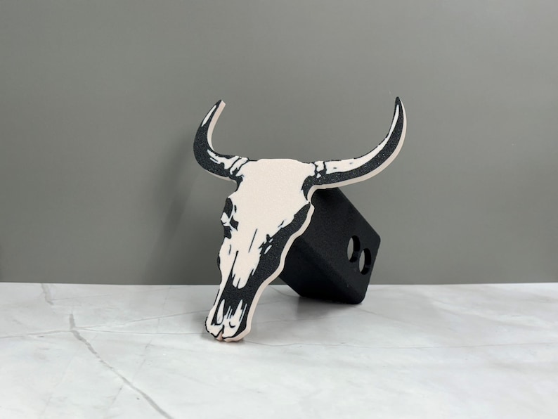 Bull Skull Trailer Hitch Cover - Etsy
