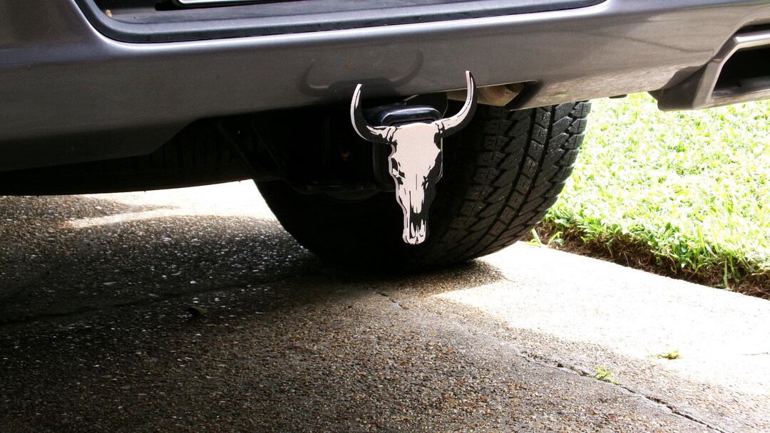 Bull Skull Trailer Hitch Cover - Etsy