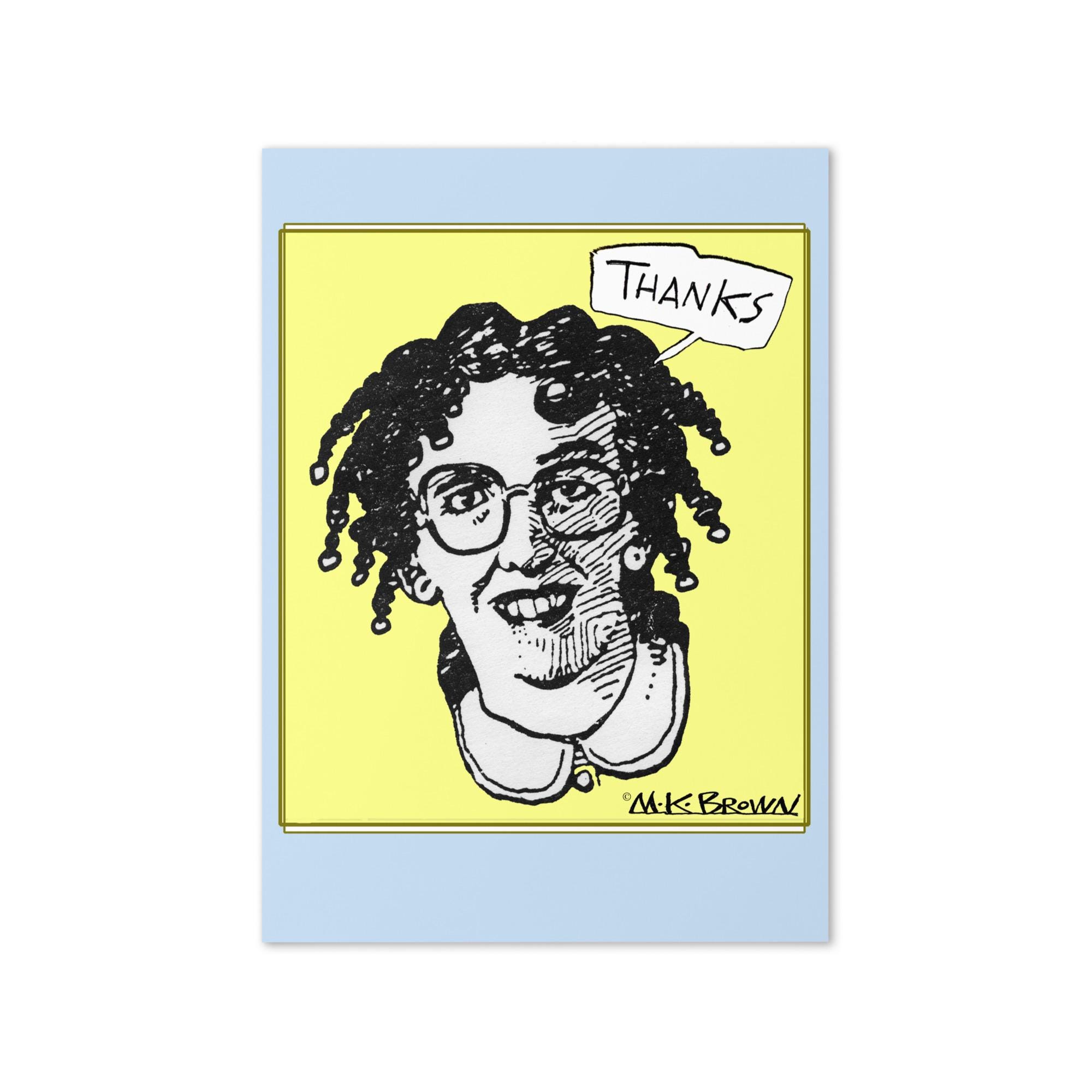M.K. Brown 'thanks' Thank You Card: Humorous Gratitude - Etsy