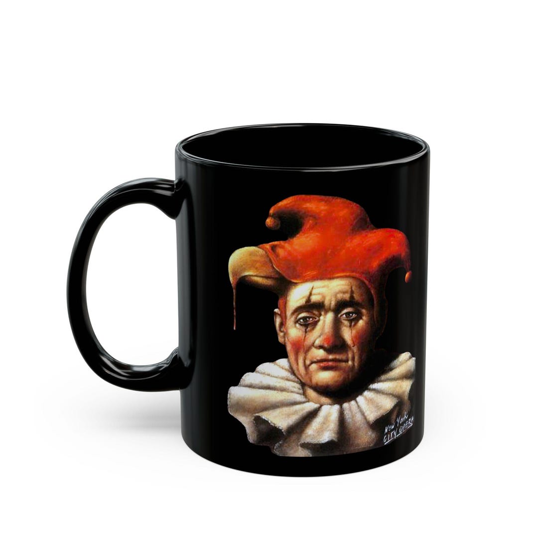 Sad Jester Opera Mug: Artistic Ceramic Coffee Cup - Etsy