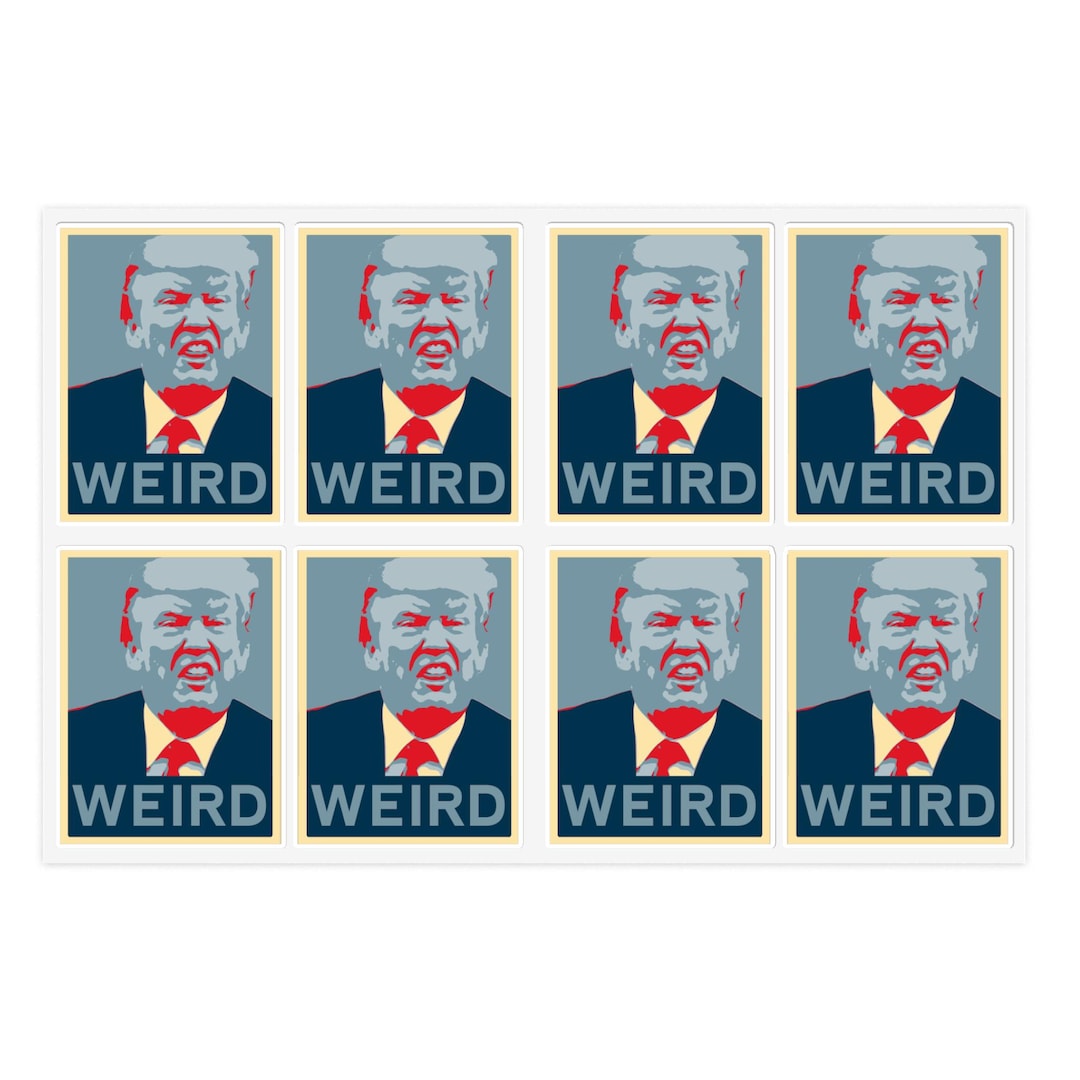 Donald Trump Weird Sticker Sheet Funny Political Stickers Unique ...