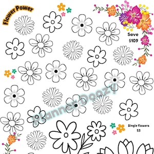 Flower Power, Printable, Savings Challenge, Cash Stuffing, Digital ...