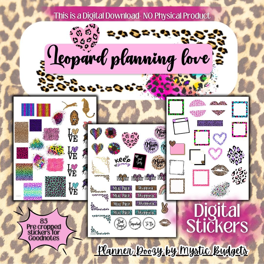 Leopard Planning, Digital Stickers, Good Notes, Planner, Digital ...